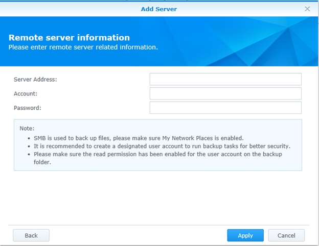 hướng dẫn backup file server