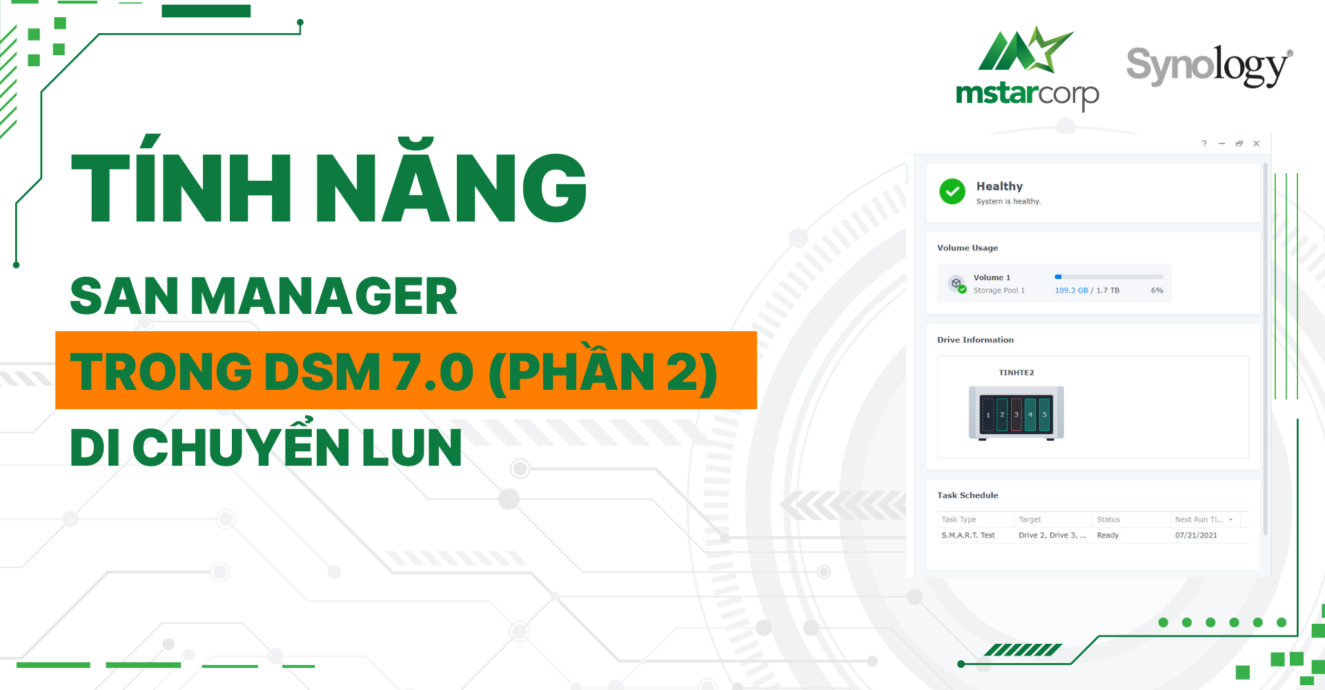 Tính năng SAN manager trong DSM 7.0 (phần 2) di chuyển LUN | Mstartech