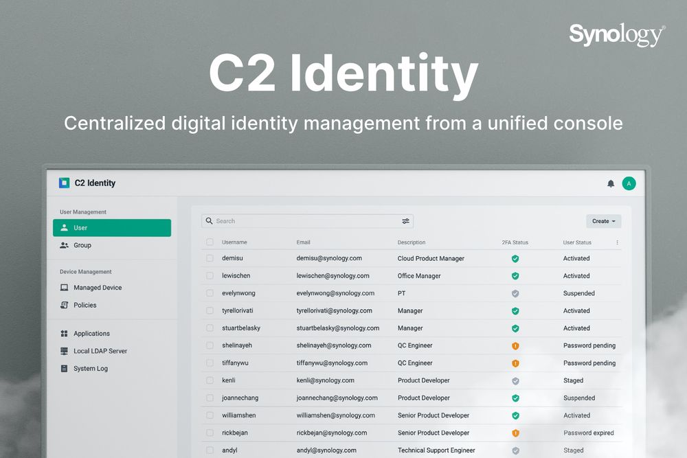 Synology C2 Identity - Quản lý tập trung người dùng | Mstartech