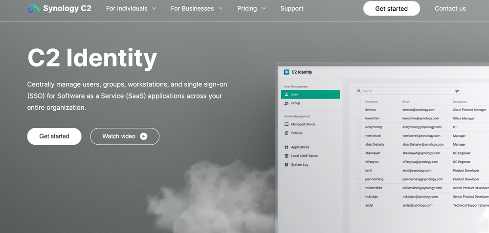 Synology C2 Identity - Quản lý tập trung người dùng | Mstartech