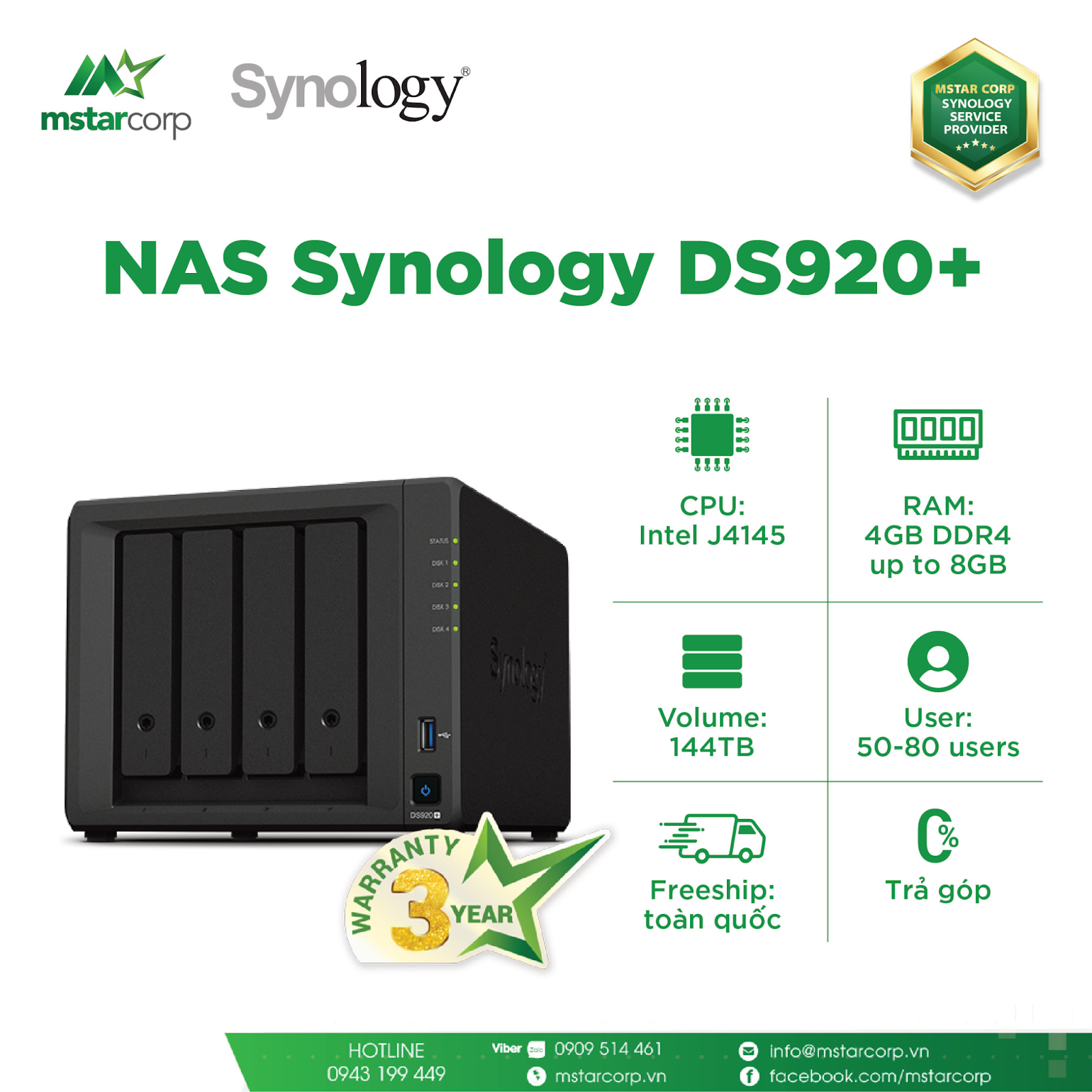 Đánh giá về Synology Diskstation DS920+