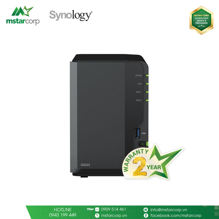 Thiết bị lưu trữ NAS Synology DS223 chính hãng | Mstartech