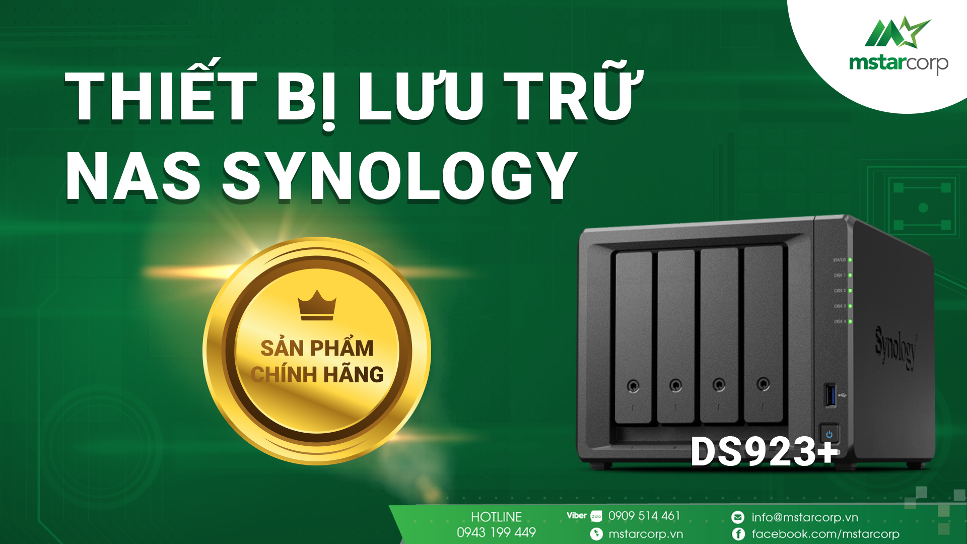 Thiết bị lưu trữ Synology DS923+ chính hãng - Model mới nhất 2023