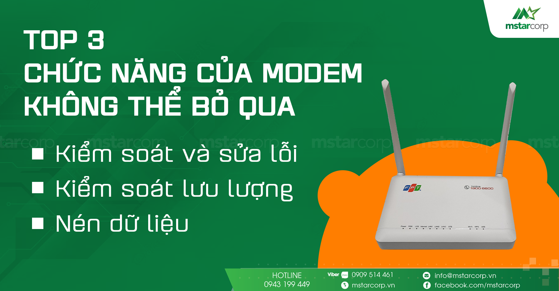 Top 3+ chức năng của modem không thể bỏ qua